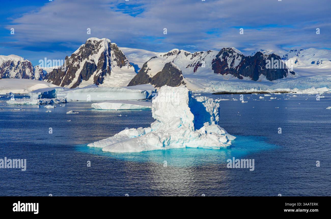 Iceberg floating near Lemaire Channel off the coast of Antarctica ...