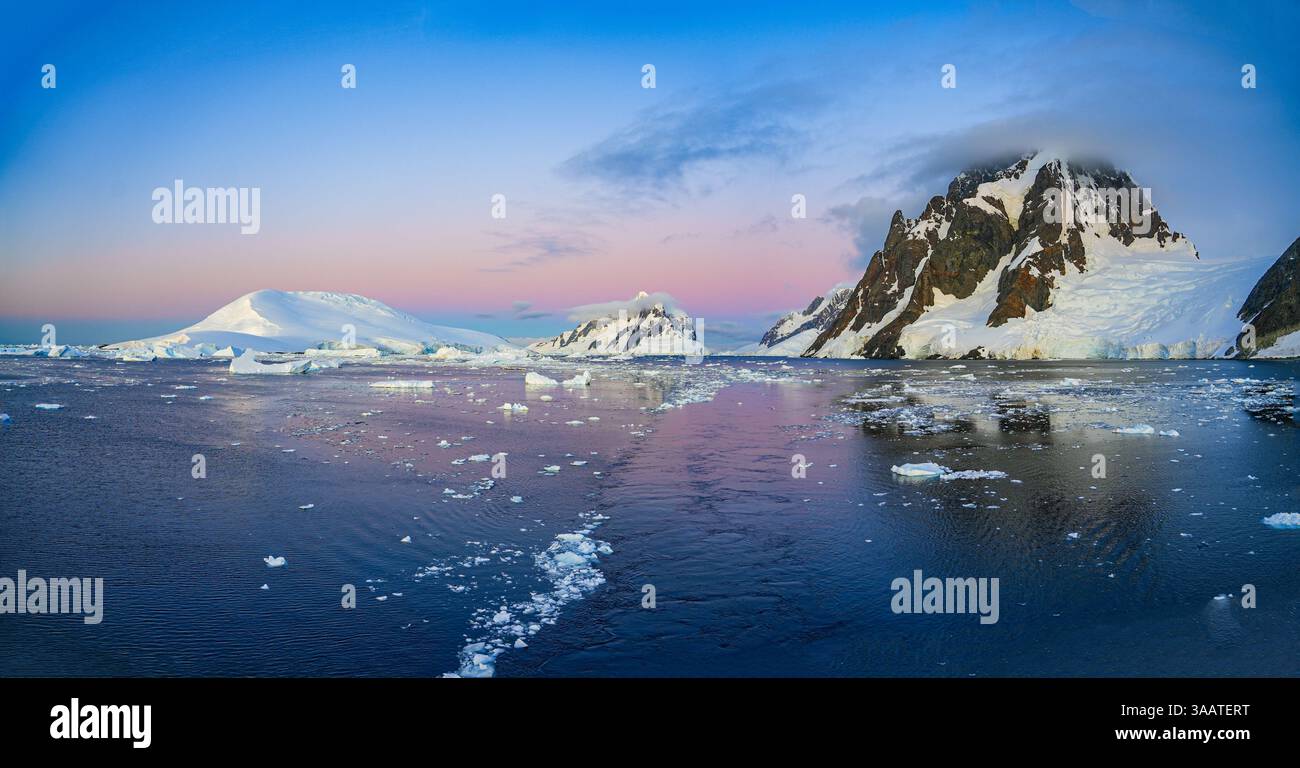 Southern end of Lemaire Channel off the coast of Antarctica between ...