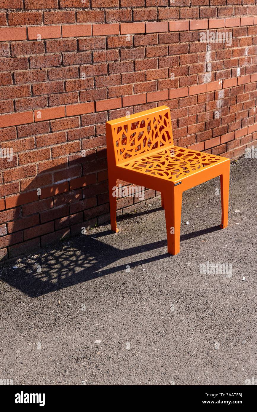 New vibrant metal outdoor seating - street furniture - installed in ...