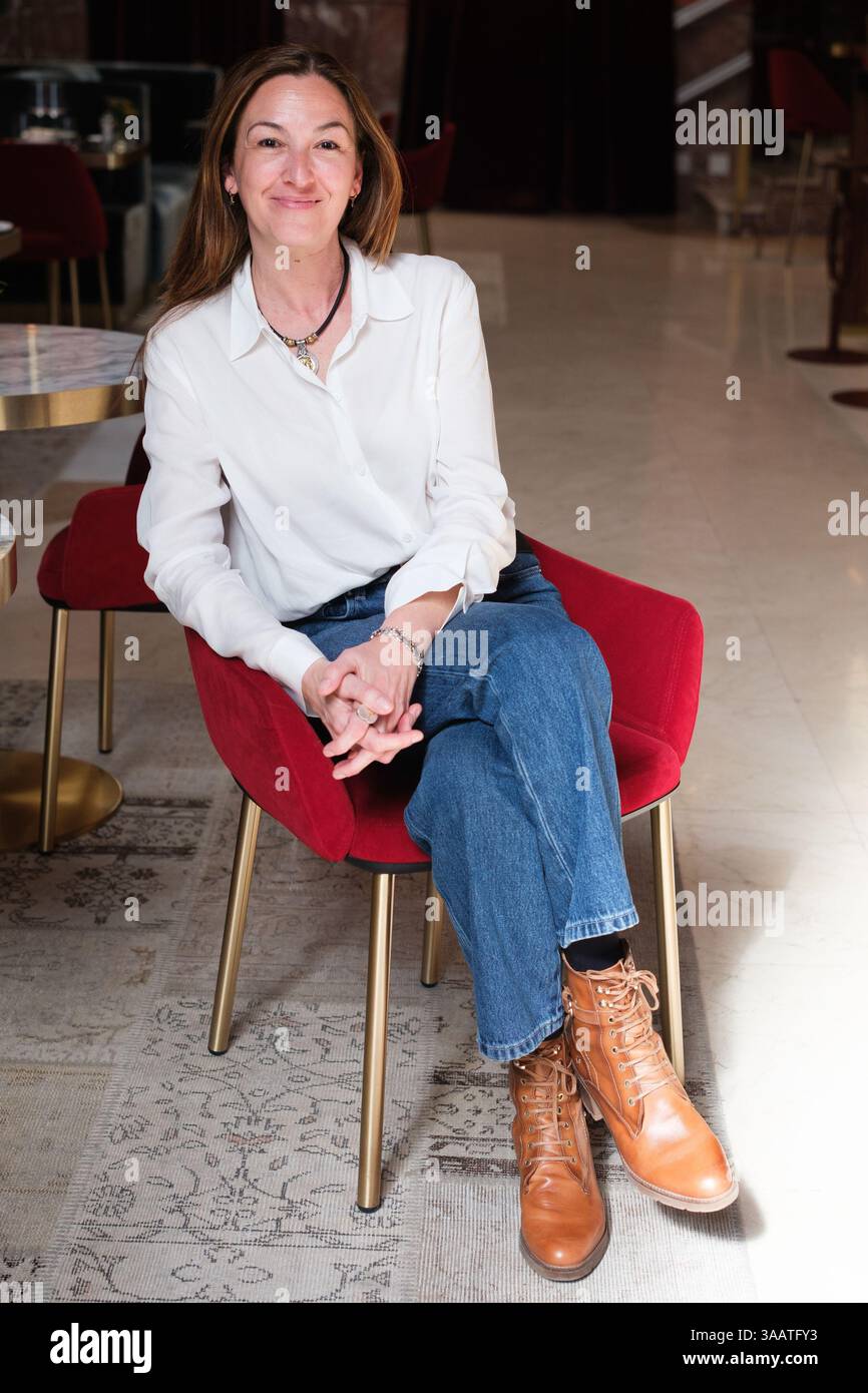 Madrid, Spain. 01st Apr, 2025. Writer Desiree Ruiz poses during the ...