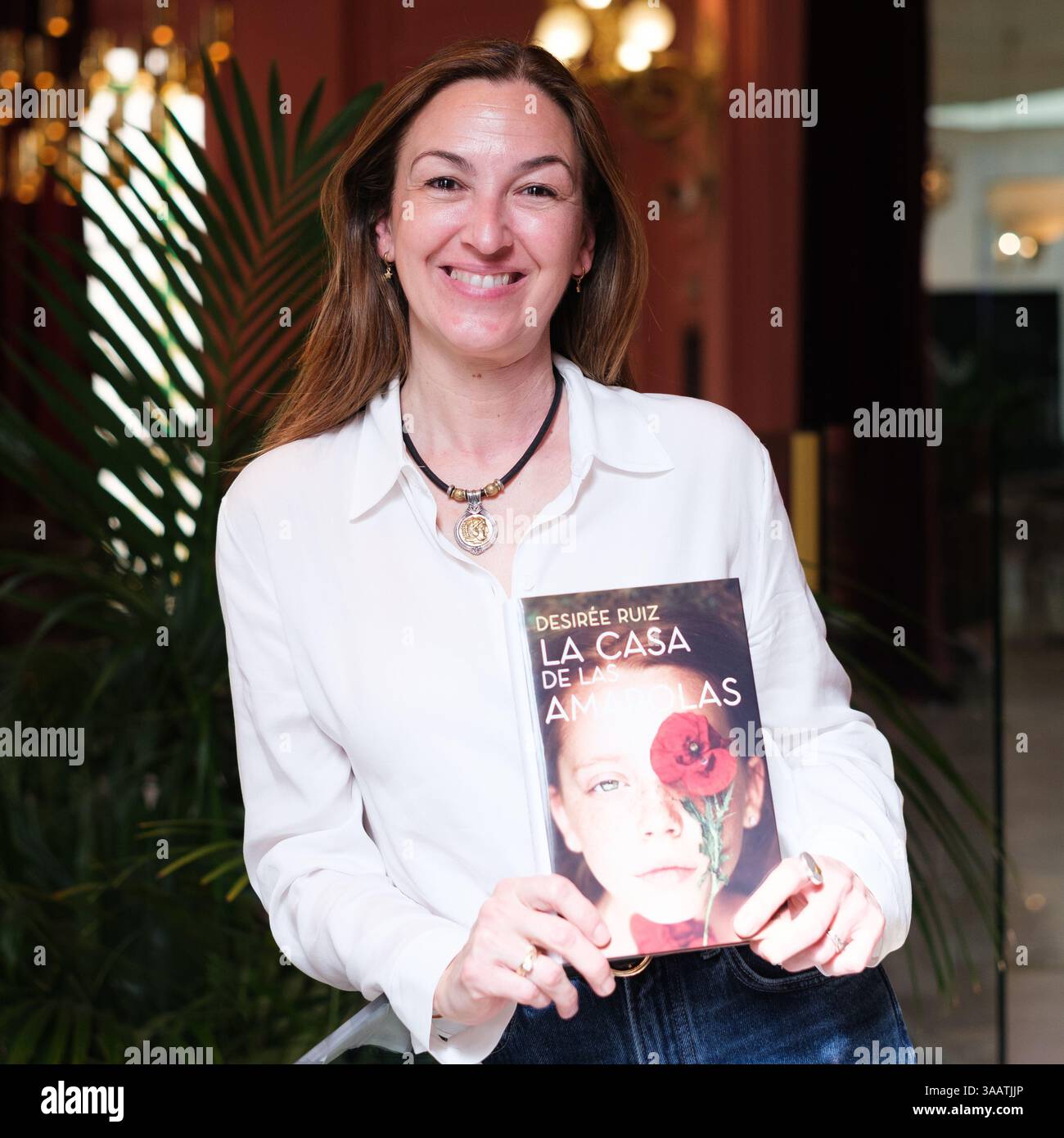 Madrid, Spain. 01st Apr, 2025. Writer Desiree Ruiz poses during the ...