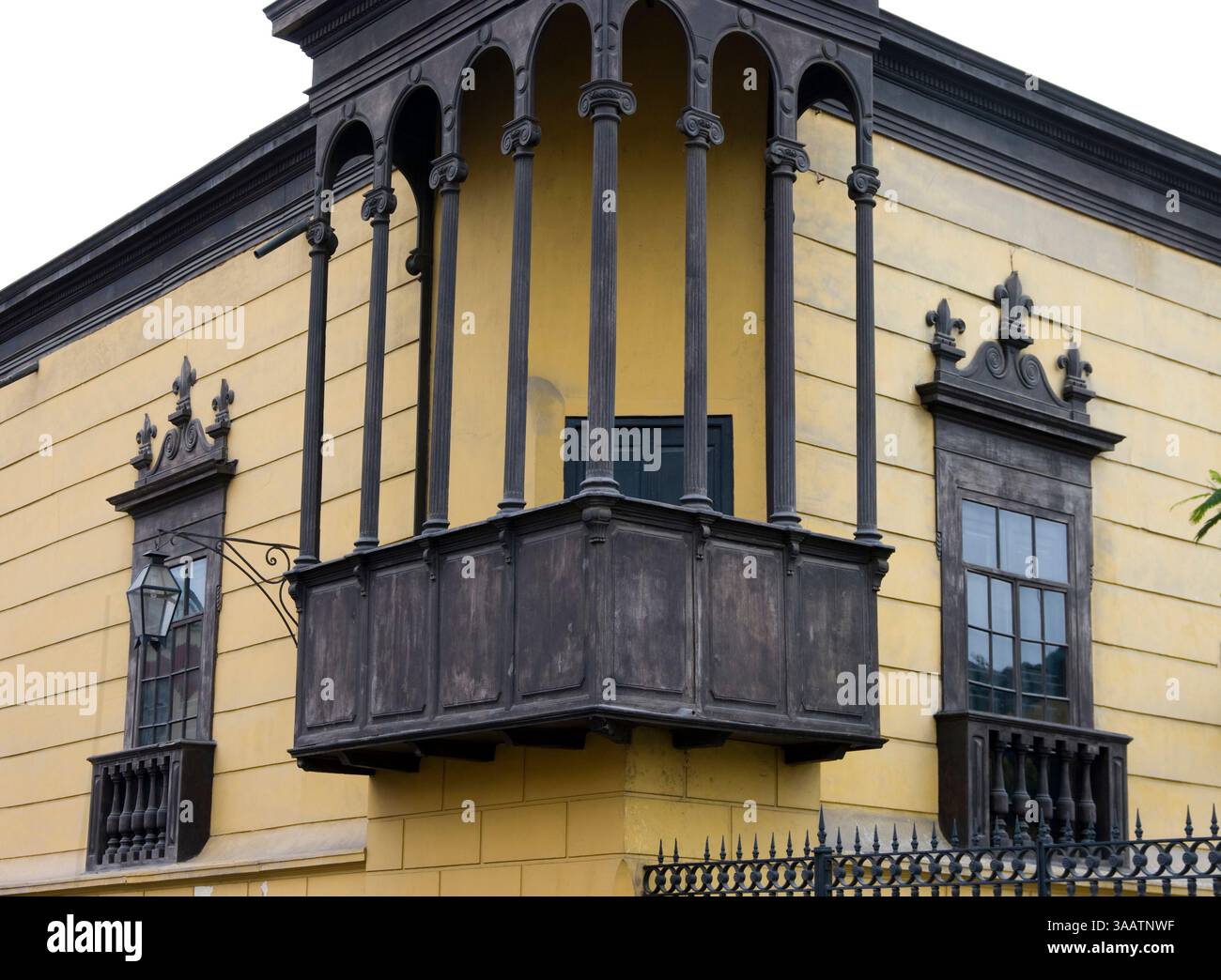 Colonial architectural details in the city of Trujillo, Peru Stock ...