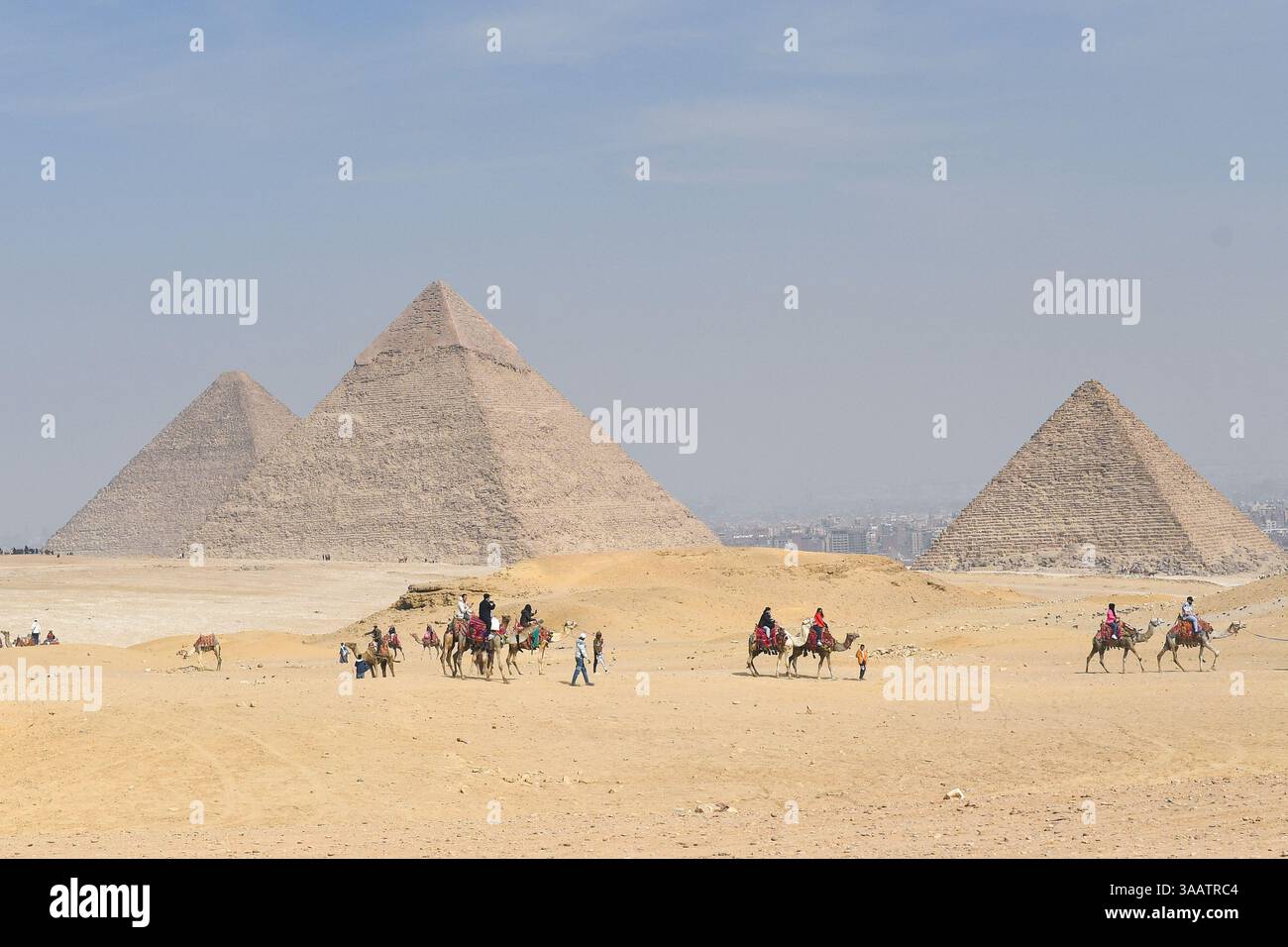 Egypt. 25th Feb, 2025. The pyramids of Giza, also called the Giza ...