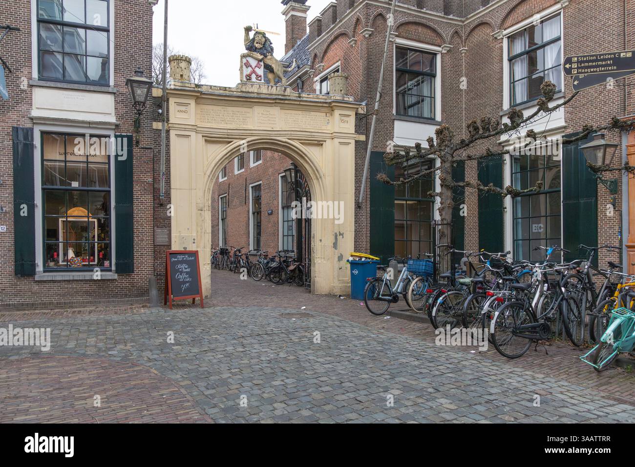 Leiden, the Netherlands. 26 January 2025. Castle "Burcht van Leiden ...