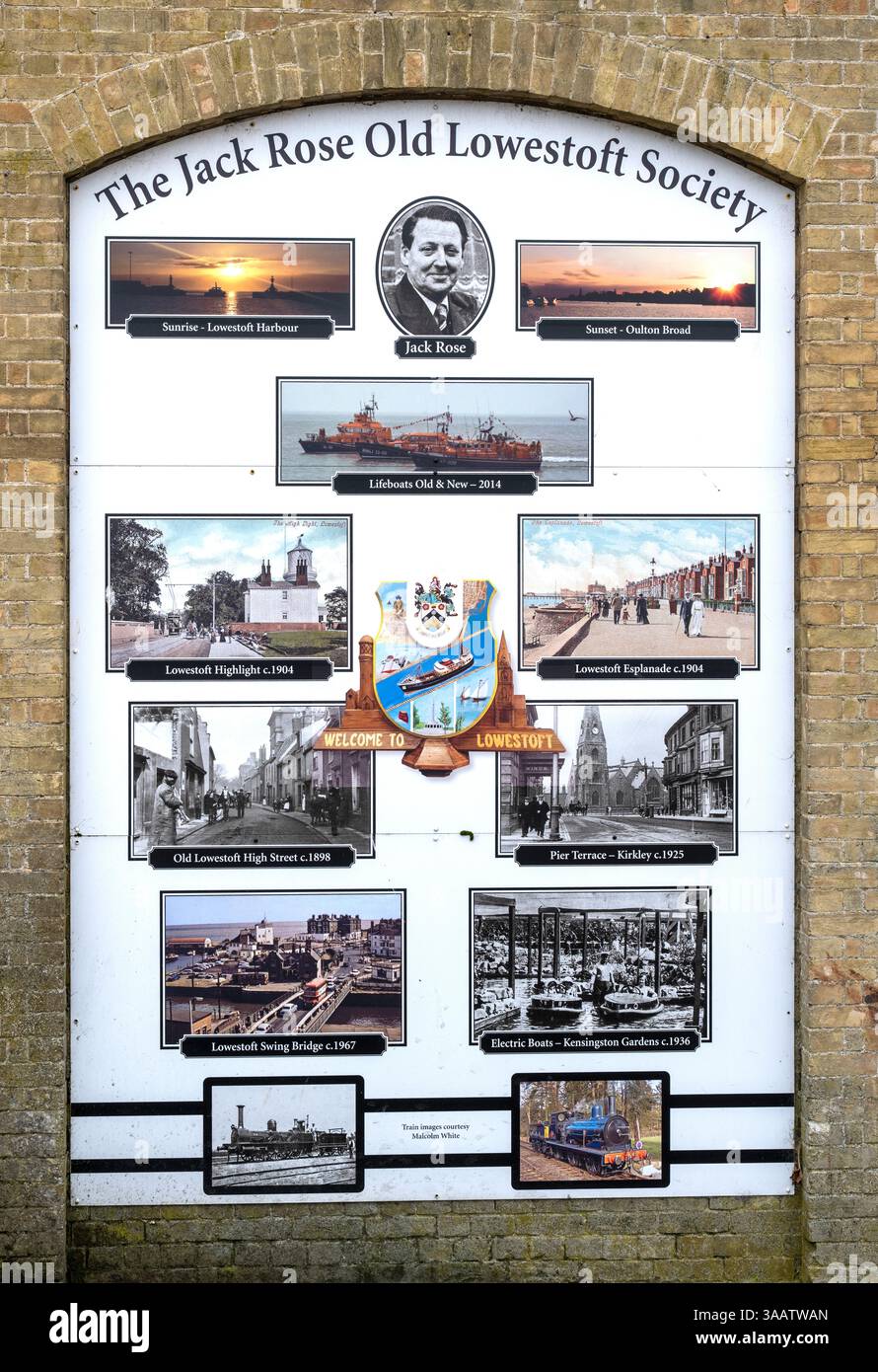 History information boards for tourists and visitors to Lowestoft ...