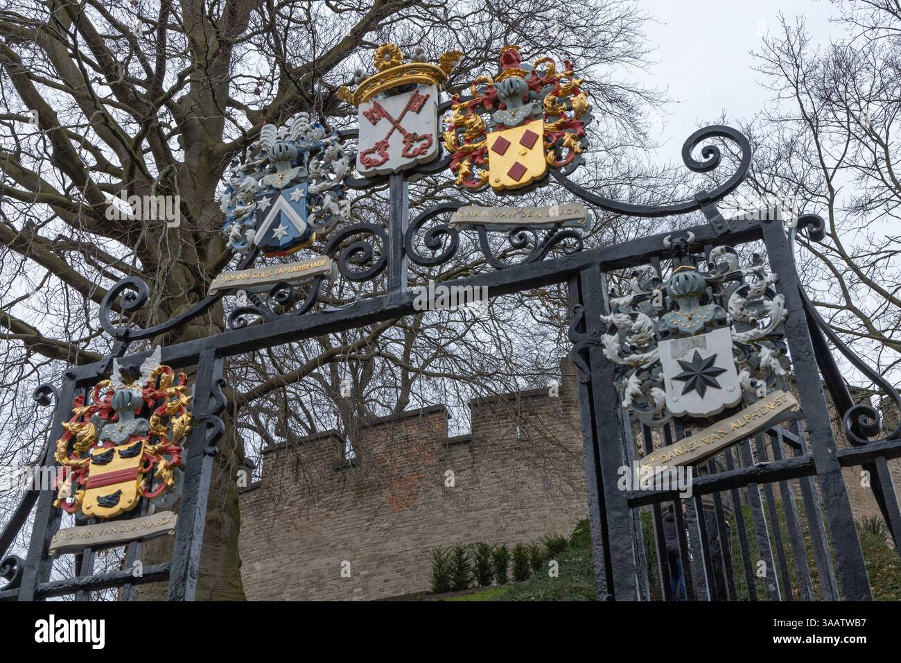 Leiden, the Netherlands. 26 January 2025. Decorations of the castle ...