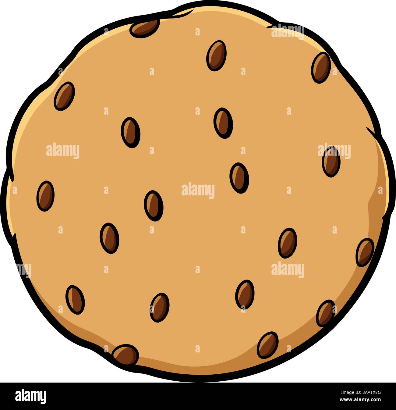 Chocolate chip cookie cartoon illustration Stock Vector Image & Art - Alamy
