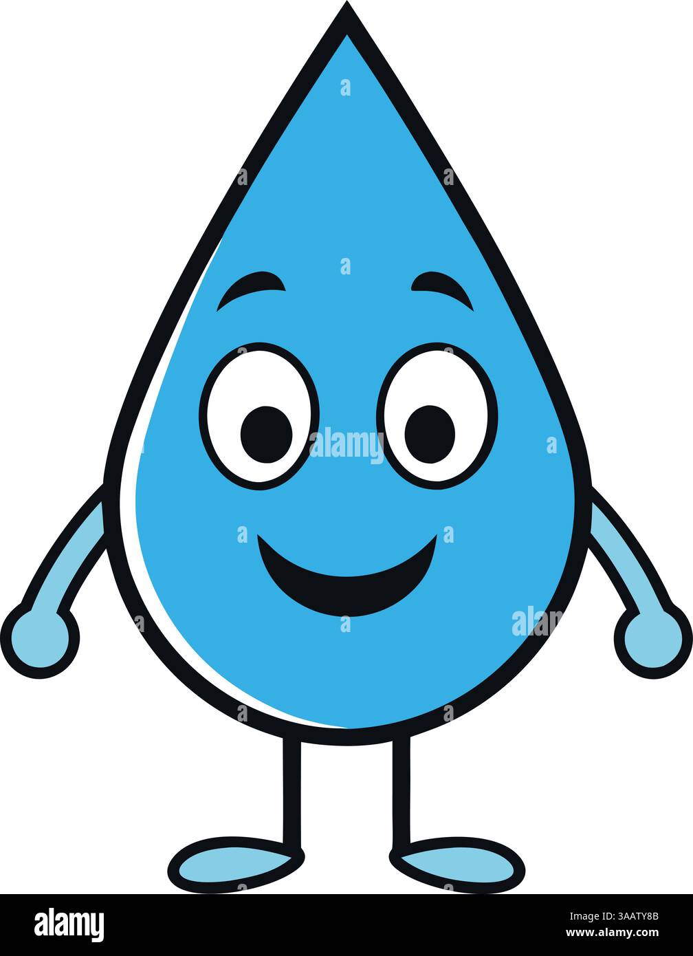 Cute smiling water drop cartoon character Stock Vector Image & Art - Alamy