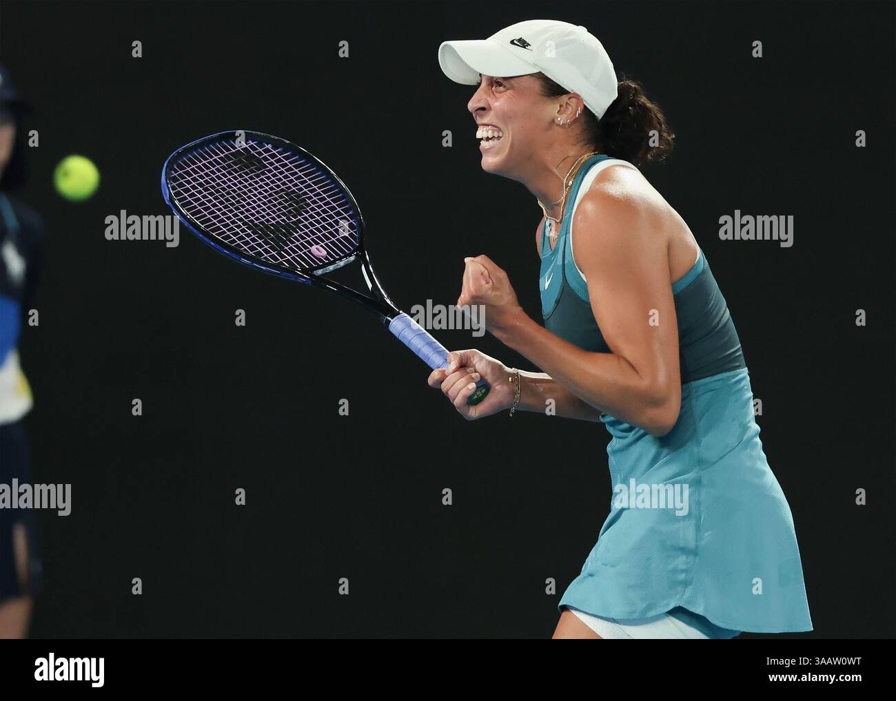 American tennis player Madison Keys (USA) celebrates at the Australian ...