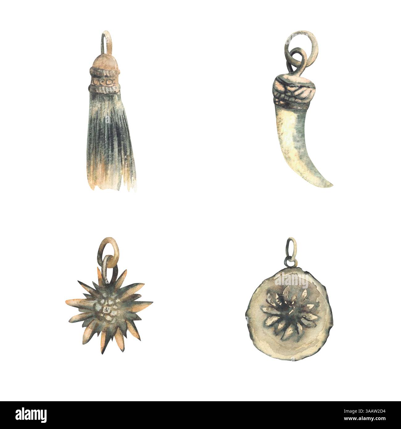 Charivari set. Bavarian Lederhosen krachlederne decor element at ...