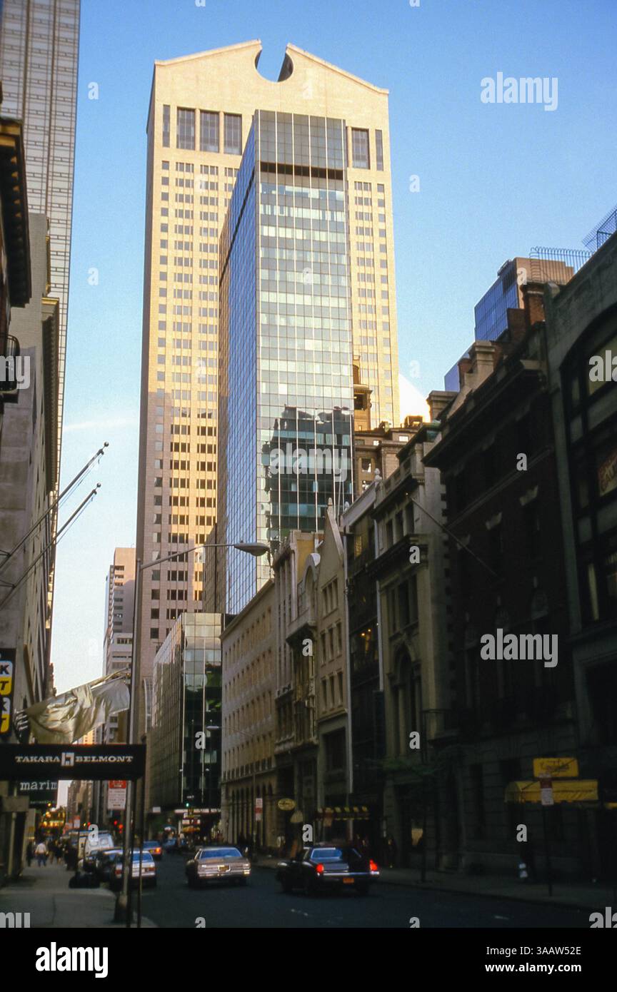 Famous, iconic AT&T Building designed by Philip Johnson in postmodern ...