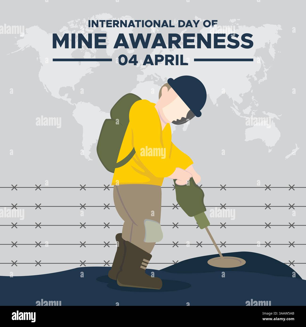 International day for mine awareness theme template. International day ...
