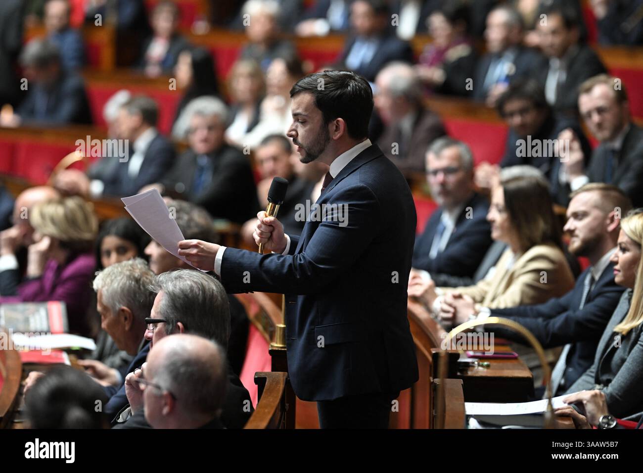 Paris, France. 01st Apr, 2025. Rassemblement National's MP Jean ...