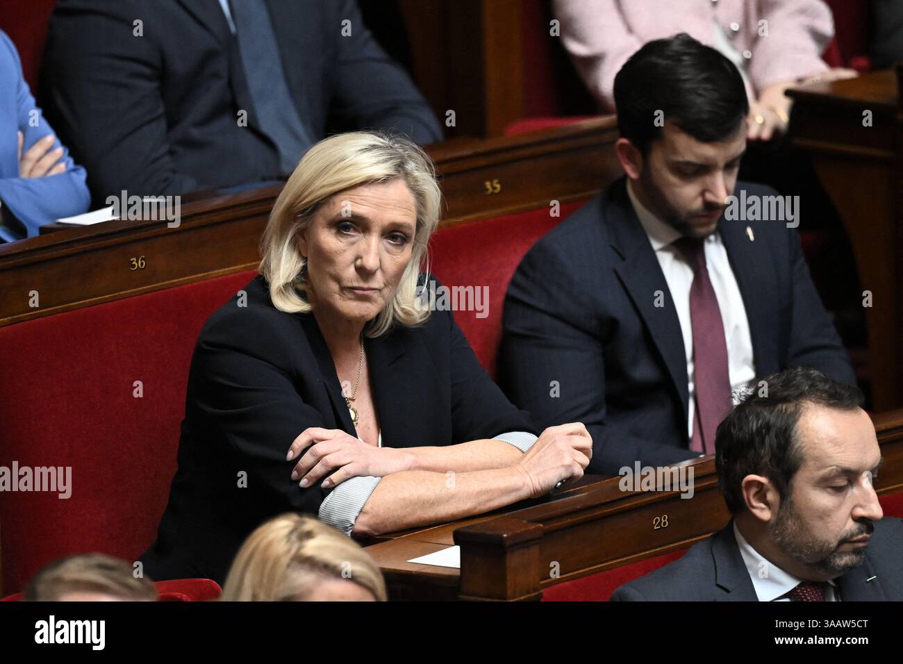 Paris, France. 01st Apr, 2025. President of Rassemblement National ...