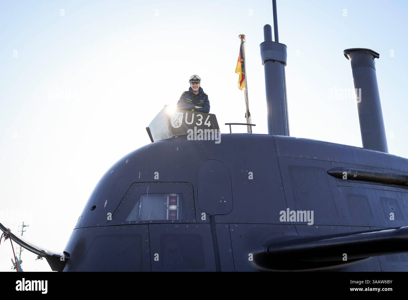 PRODUCTION - 01 April 2025, Schleswig-Holstein, Eckernförde: Corvette ...
