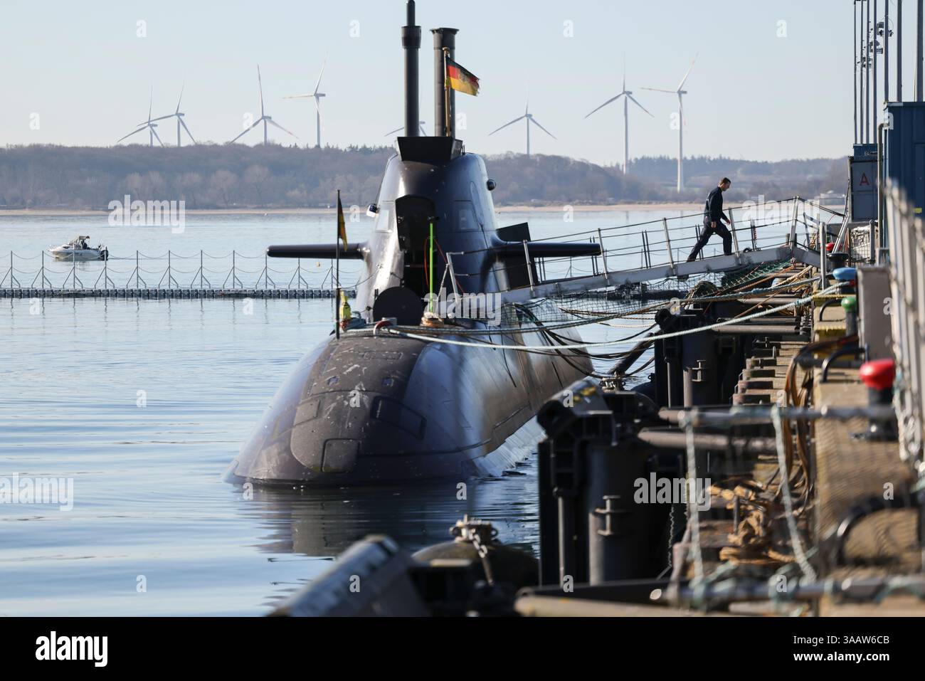 PRODUCTION - 01 April 2025, Schleswig-Holstein, Eckernförde: The ...