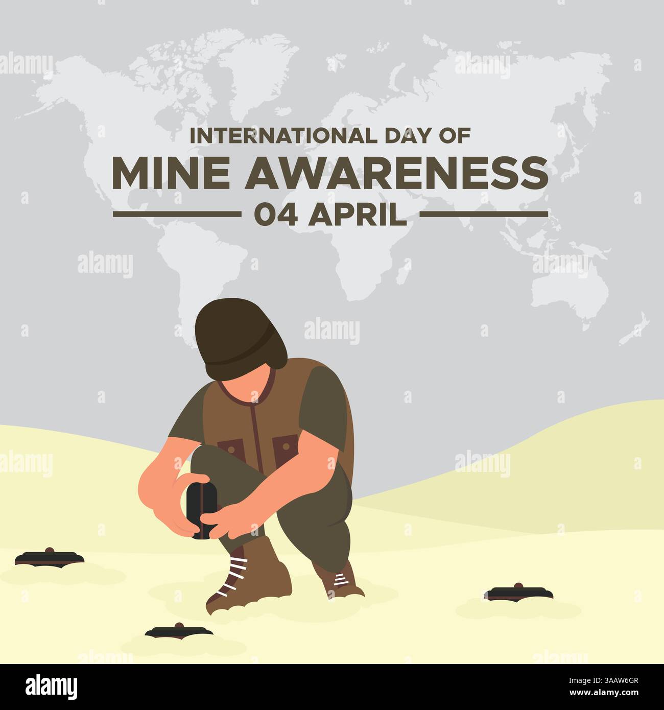 International day for mine awareness theme template. International day ...