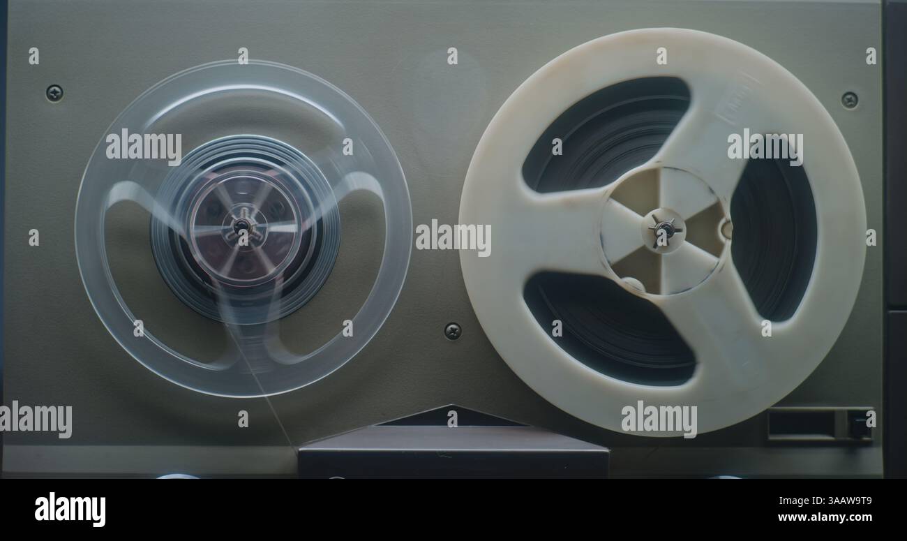 Retro Audio Cassette Tape Playing 80s Mixtapes Sound on Tape Player ...
