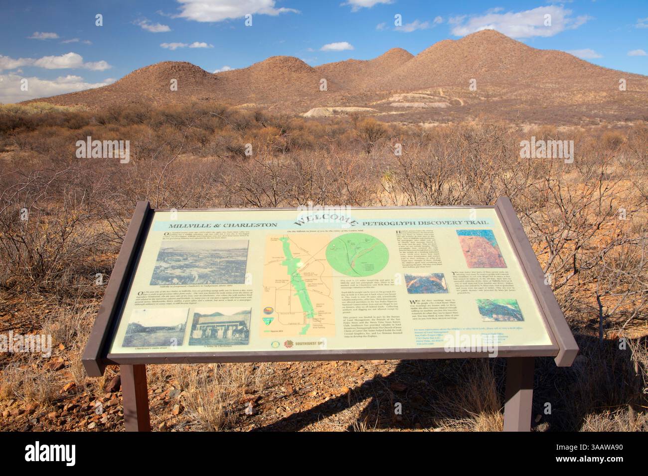 Interpretive board at Millville Historic Townsite and Rock Art ...