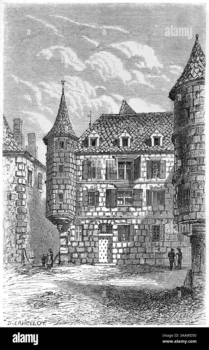 Medieval Turreted House on Town Square in the Old Town, Historic ...