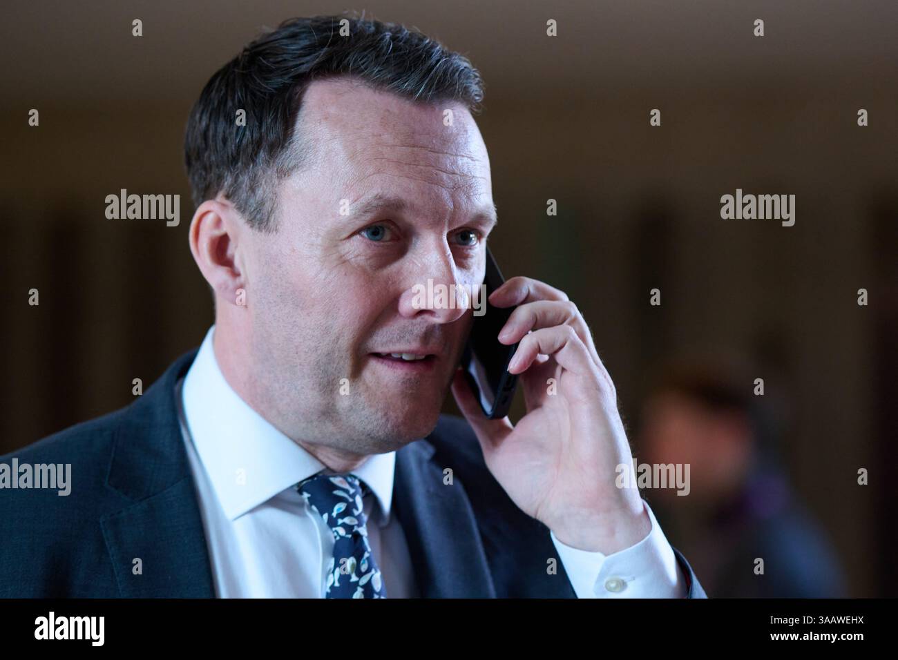 Edinburgh Scotland, UK 01 April 2025. Russell Findlay MSP at the ...