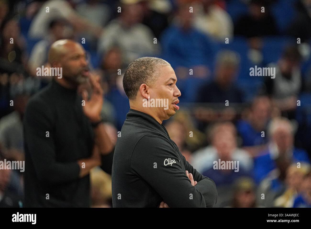 Orlando, Florida, USA, March 31, 2025, Los Angeles Clippers head coach ...
