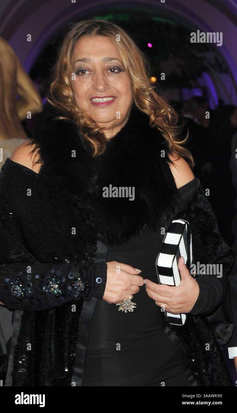 LONDON, ENGLAND - MARCH 17: Pritzker-winning architect Zaha Hadid ...