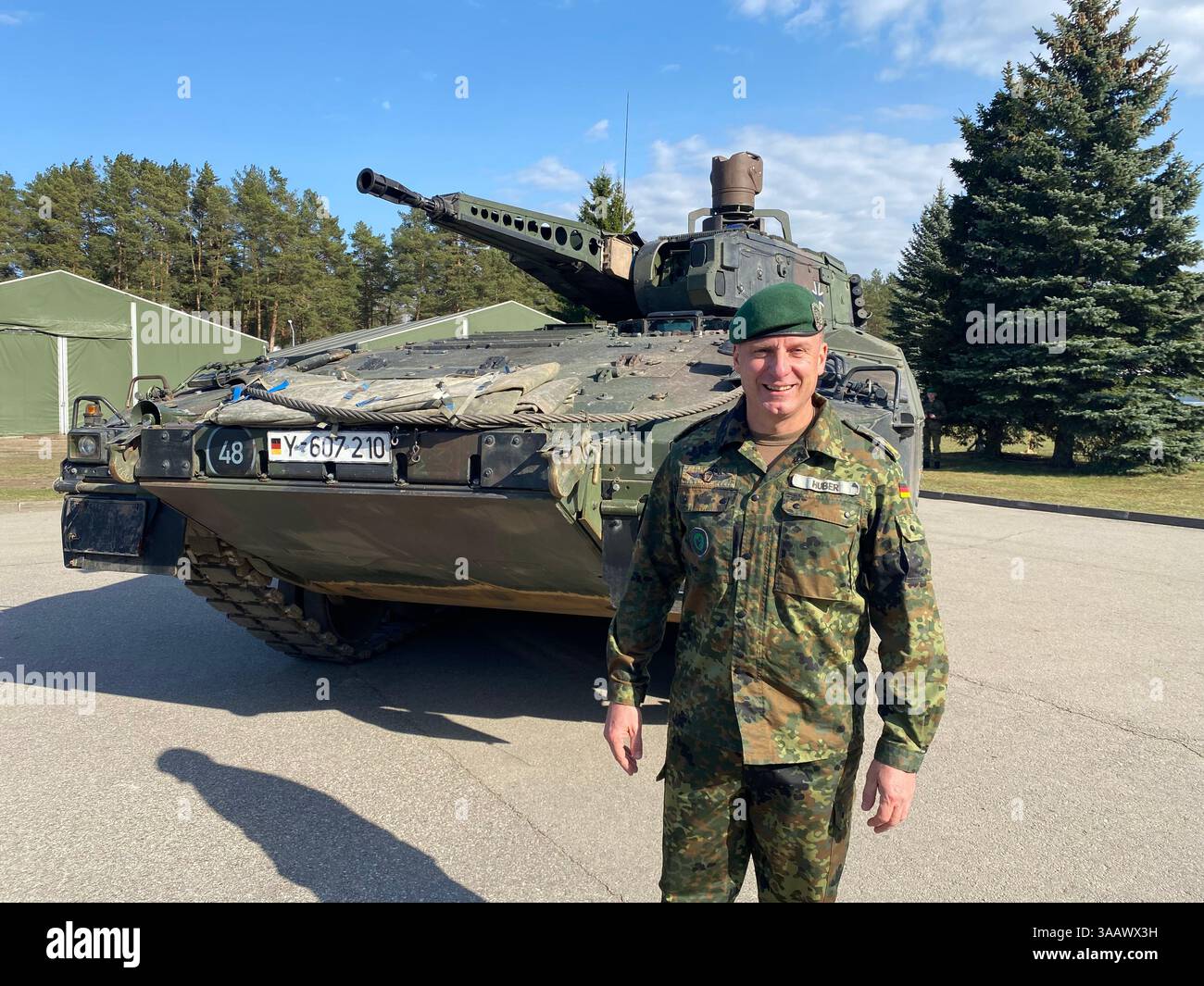 01 April 2025, Lithuania, Rukla: Brigadier General Christoph Huber ...