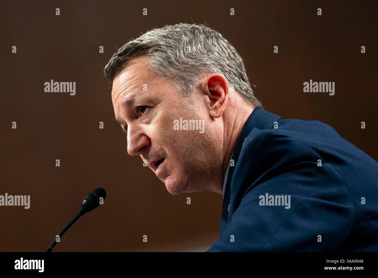 Retired Lt. Gen. John Caine speaks during a Senate Armed Services ...