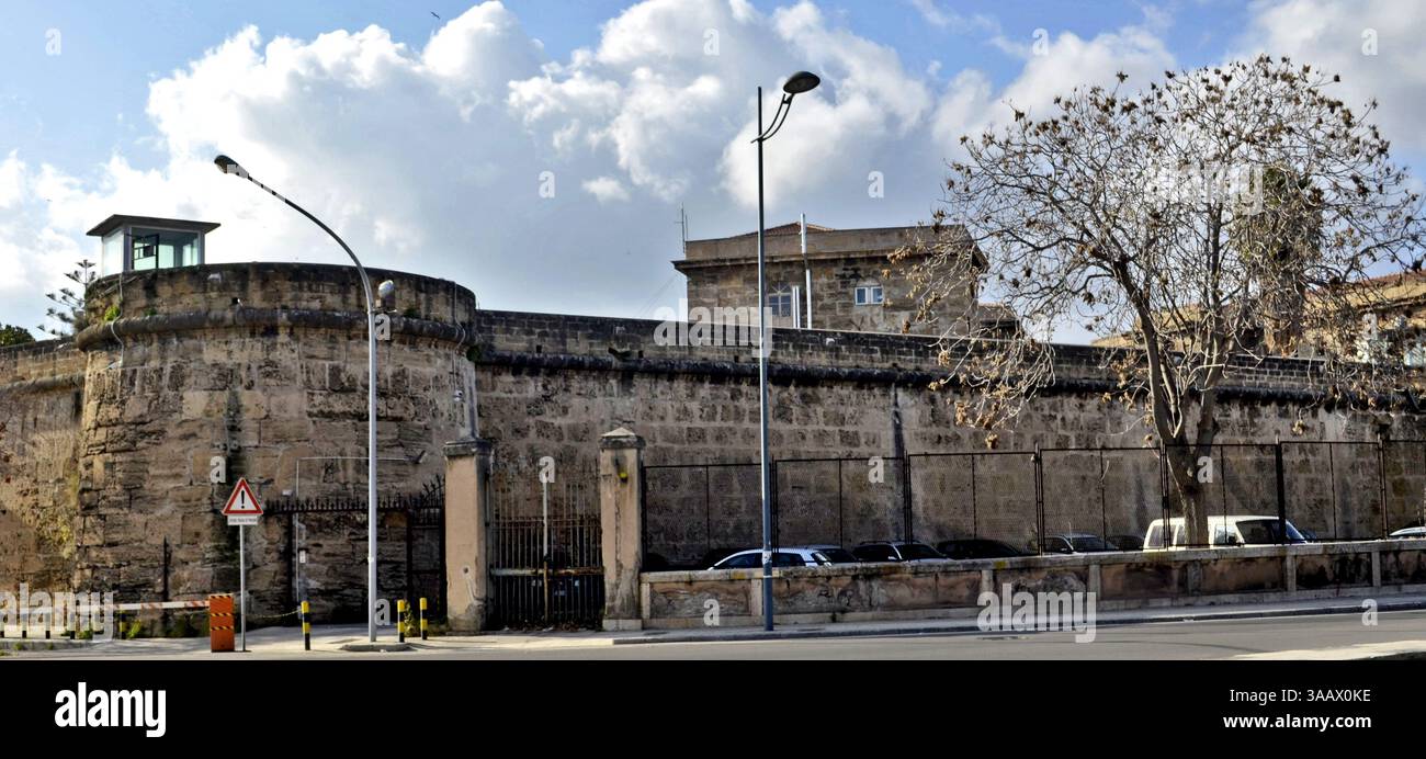 The walls of the Ucciardone prison, designed in the early nineteenth ...