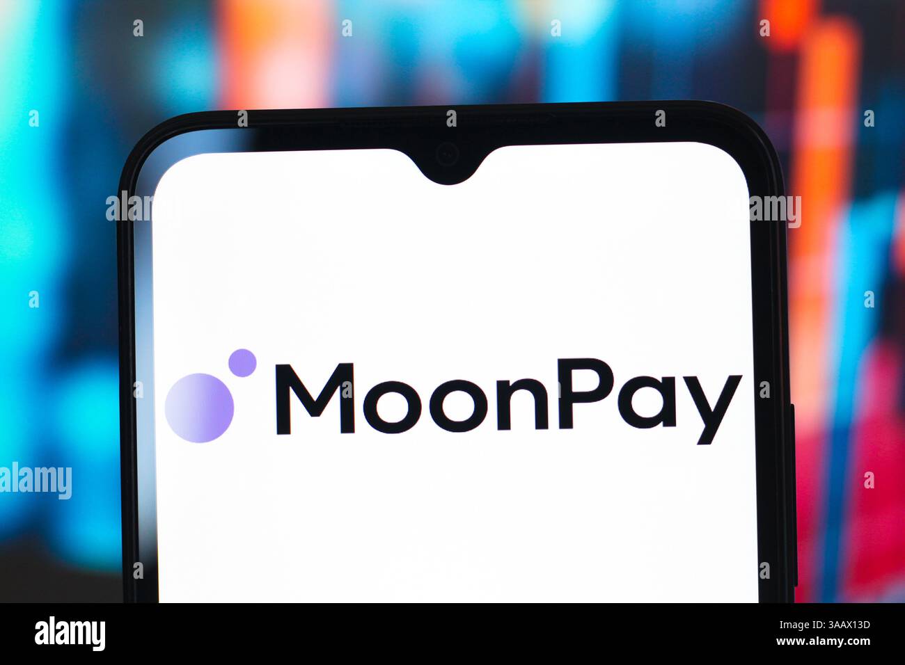 In this photo illustration, the MoonPay logo is seen displayed on a ...