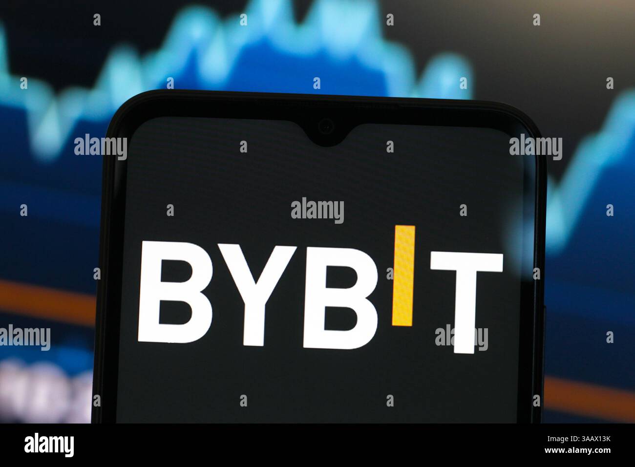 In this photo illustration, the Bybit logo is seen displayed on a ...