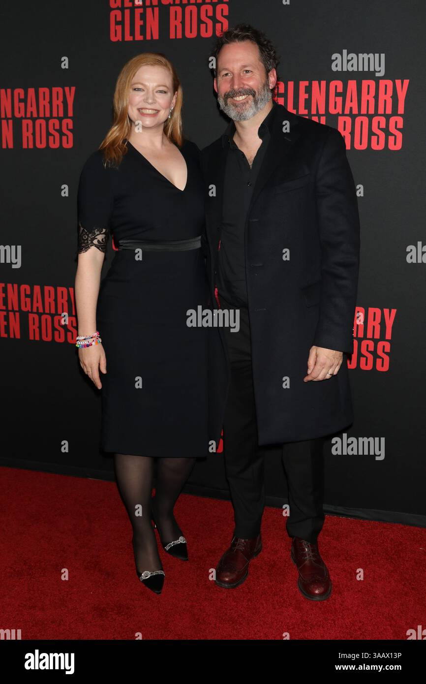 New York, New York, USA. 31 March 2025. Sarah Snook and Dave Lawson ...