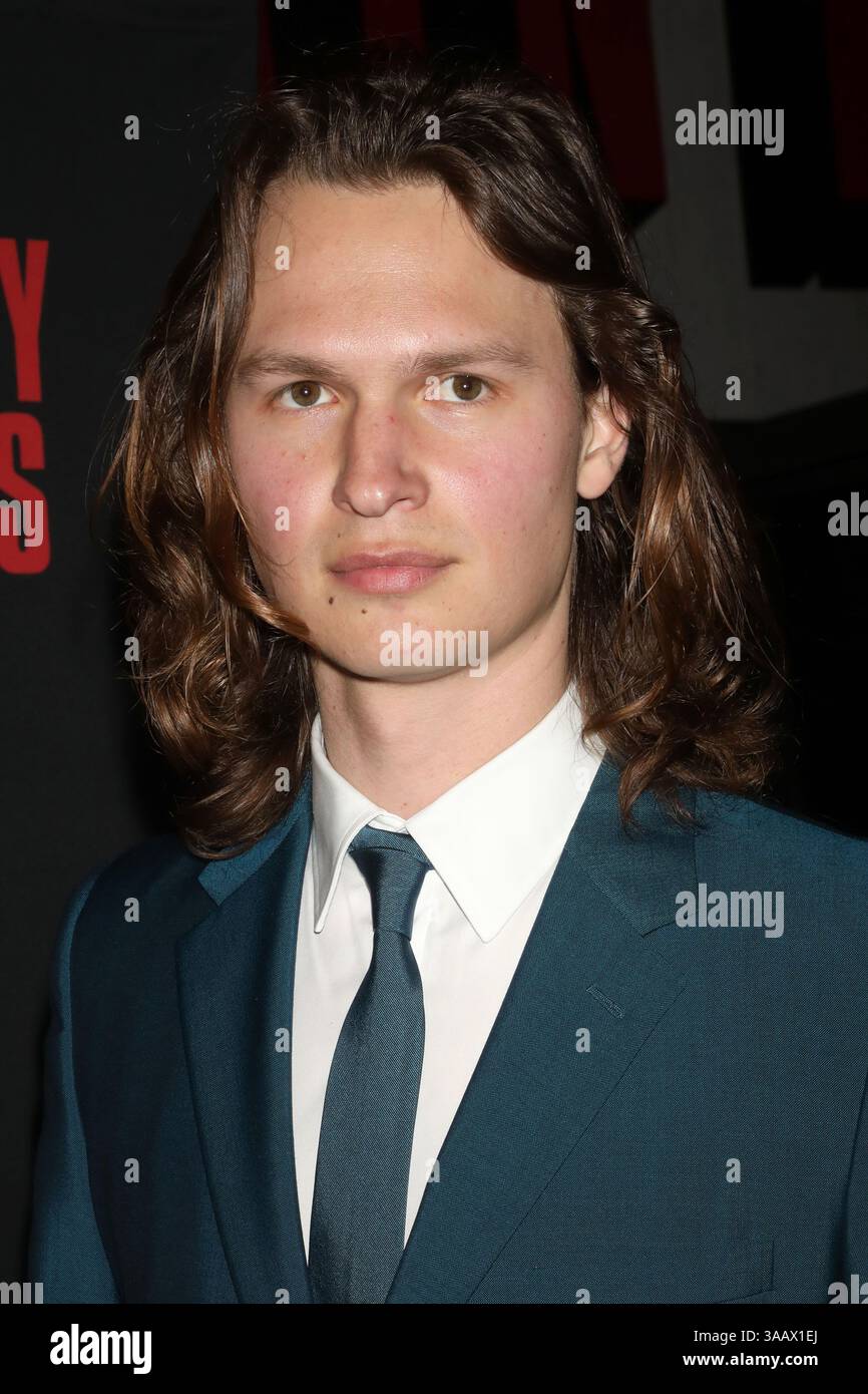 New York, New York, USA. 31 March 2025. Ansel Elgort attends the ...