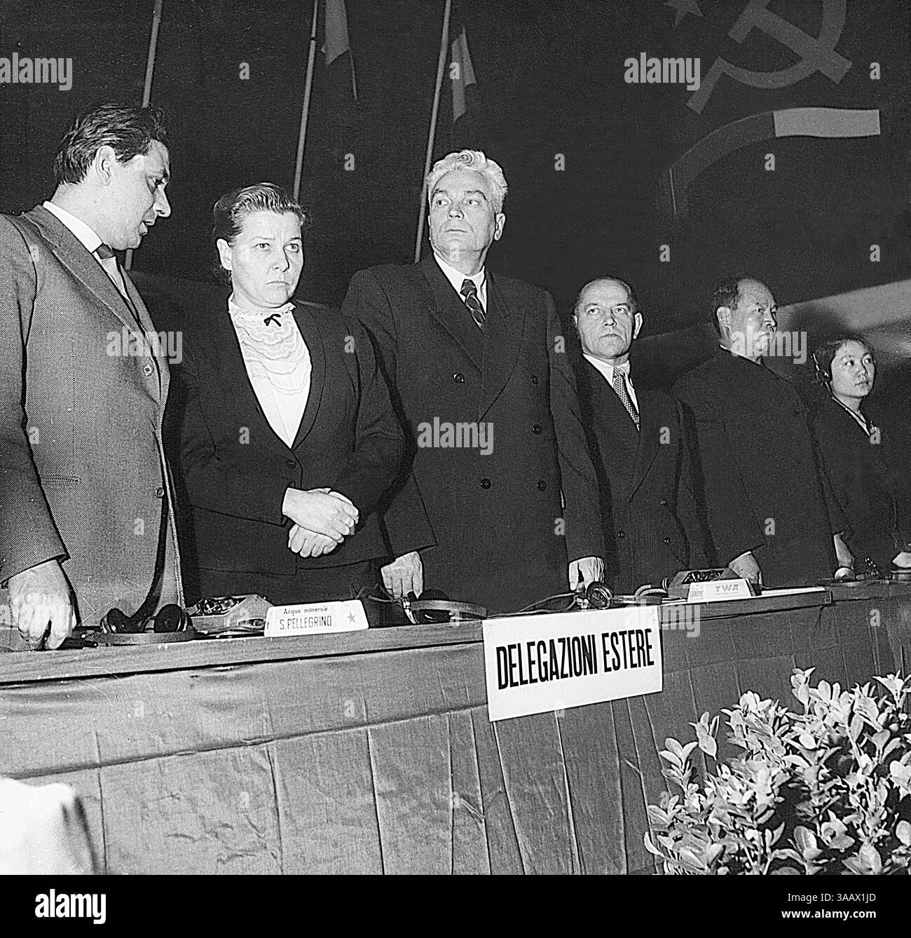 Foreign delegates attending the Italian Communist Party (PCI)'s 8th ...