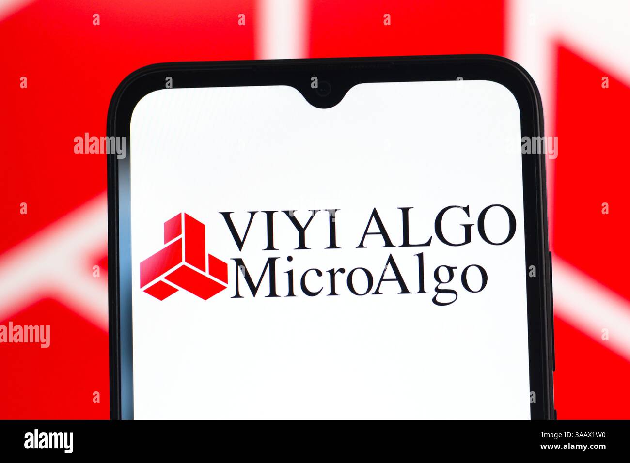 In this photo illustration, the MicroAlgo logo is seen displayed on a ...