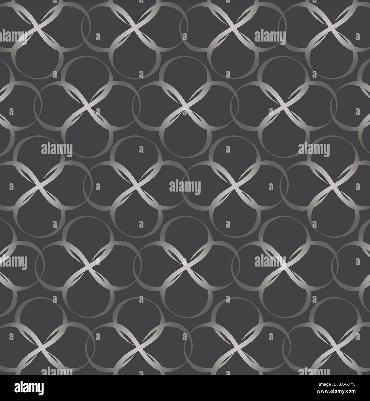 Pattern Silver Colors Abstract Infinity Cross Monogram Style Network Decorative Ornament Black ...