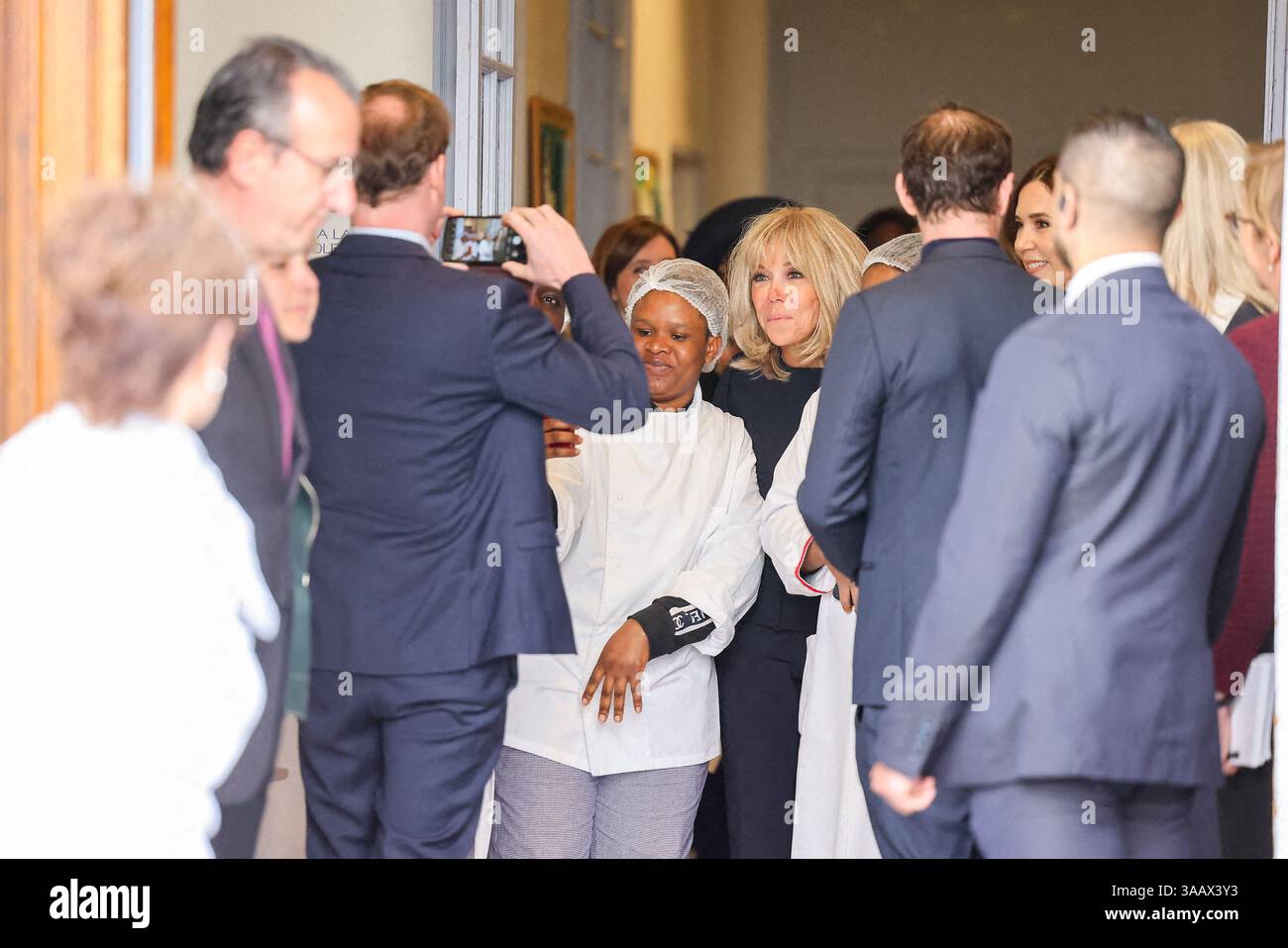 Paris, France. 01st Apr, 2025. French First Lady Brigitte Macron and ...