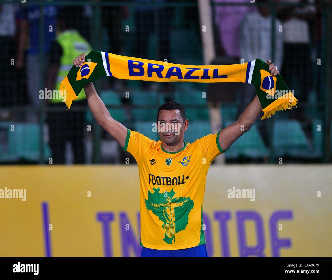 Chennai, India. 30th March, 2025. Brazil Legends Triumph Over India All ...