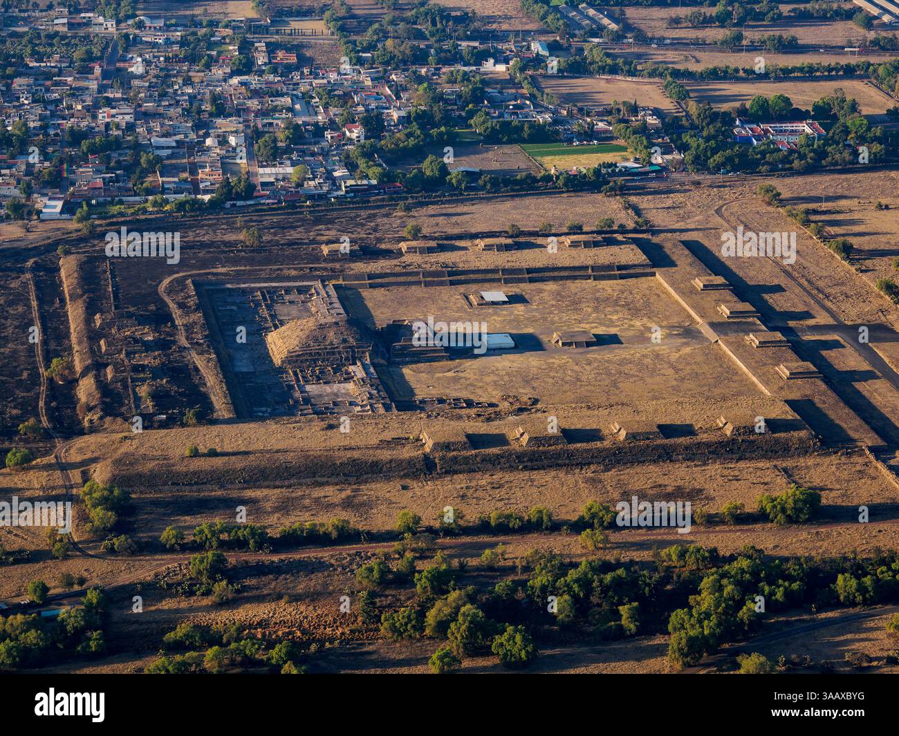 The Citadel, aerial view, Teotihuacan, Mexico State, Mexico Stock Photo ...