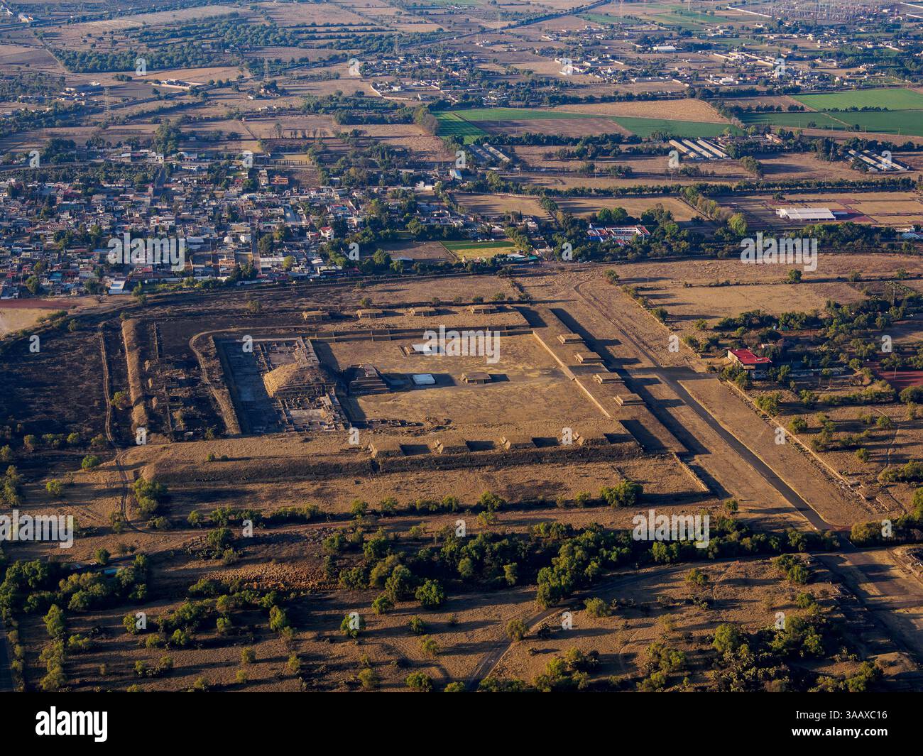 The Citadel, aerial view, Teotihuacan, Mexico State, Mexico Stock Photo ...