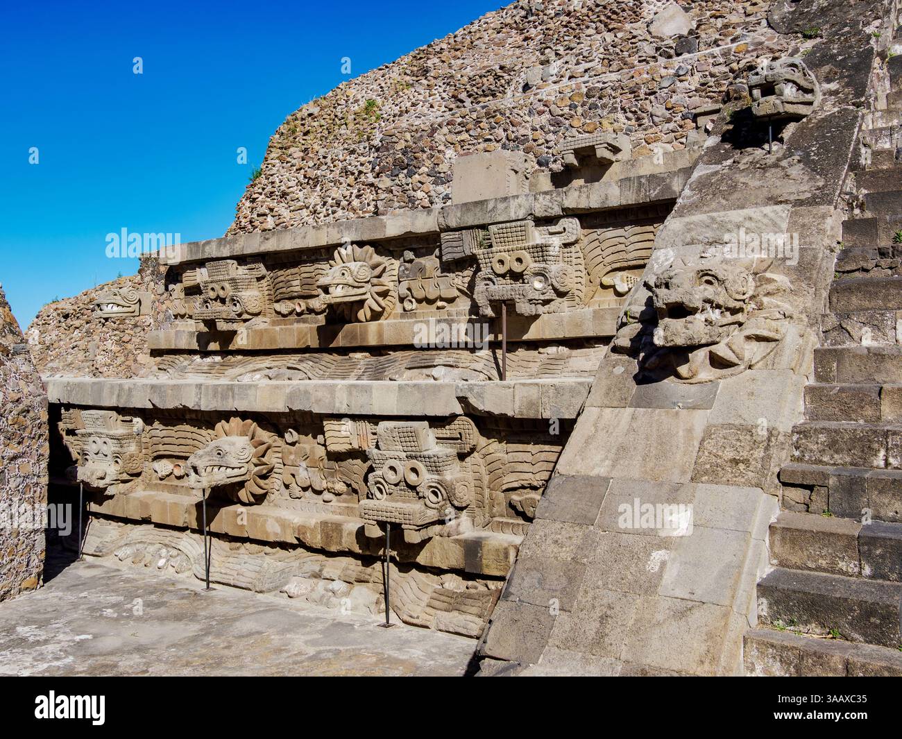 Temple of the Feathered Serpent, The Citadel, Teotihuacan, Mexico State ...