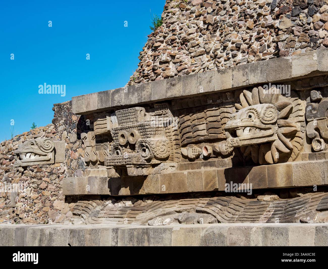 Temple of the Feathered Serpent, detailed view, The Citadel ...
