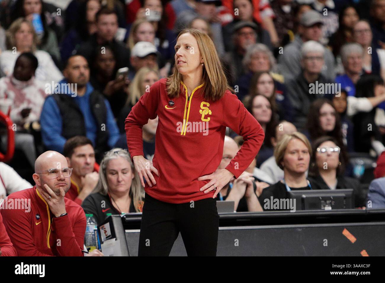 Southern California head coach Lindsay Gottlieb watches the first half ...