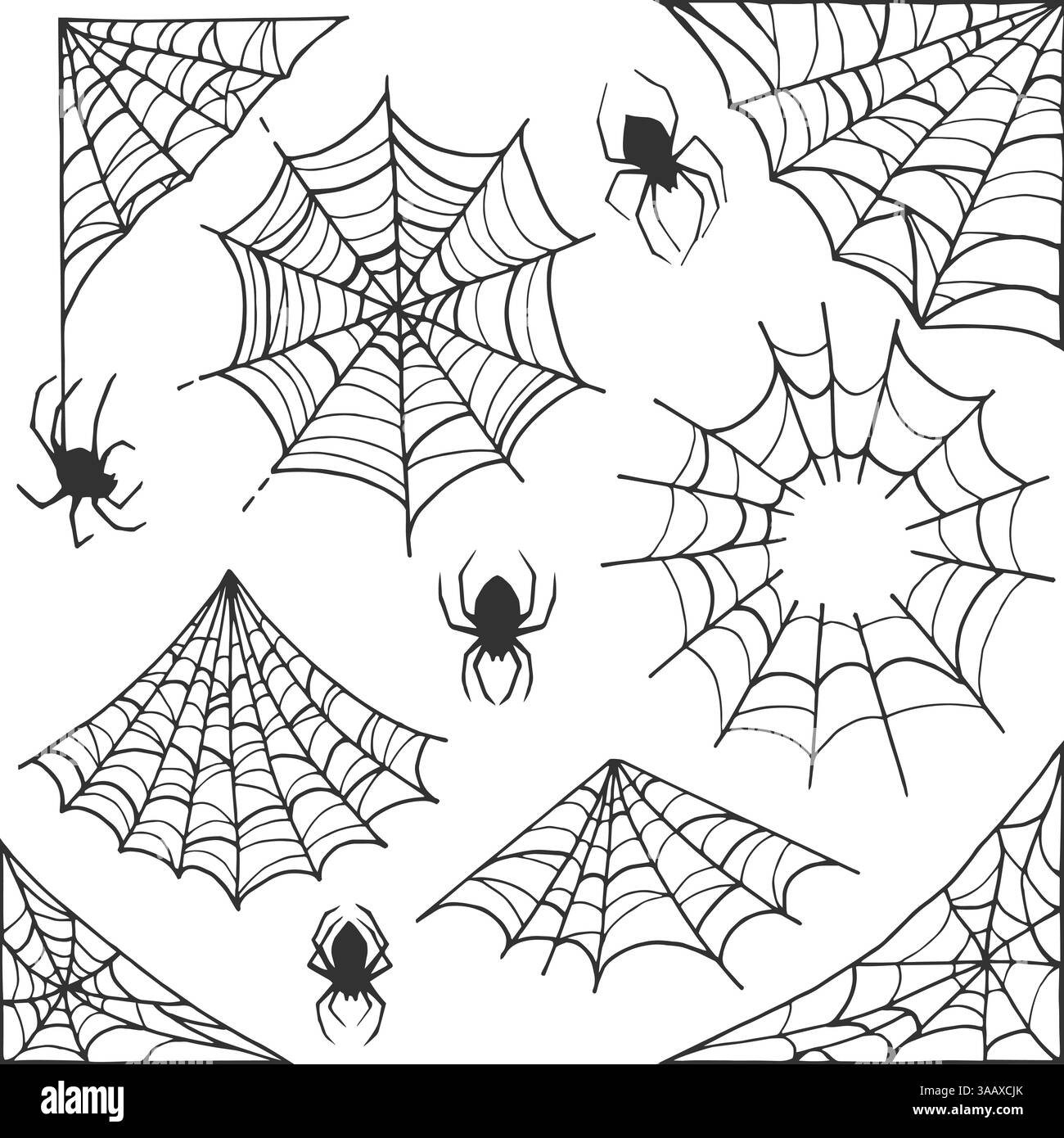 Spider web vector Halloween symbol. Cobweb decoration elements ...