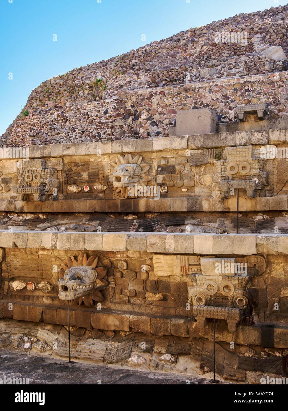 Temple of the Feathered Serpent, detailed view, The Citadel ...