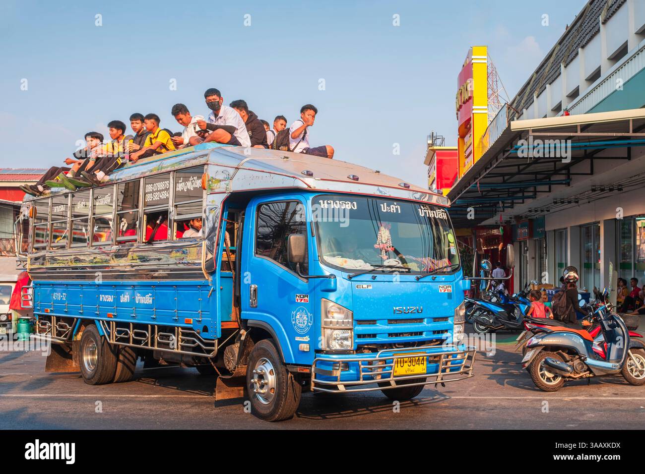 Thailand, Buriram province, Nang Rong, school bus Stock Photo - Alamy