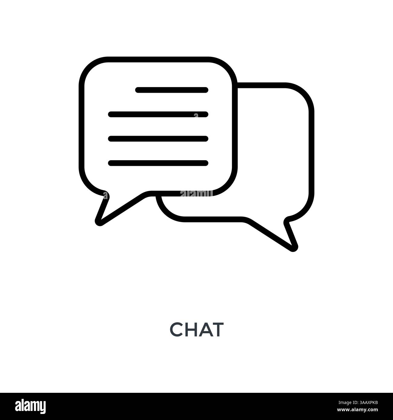 Chat Icon Outline Style. Vector Illustration For Graphic Design Stock ...