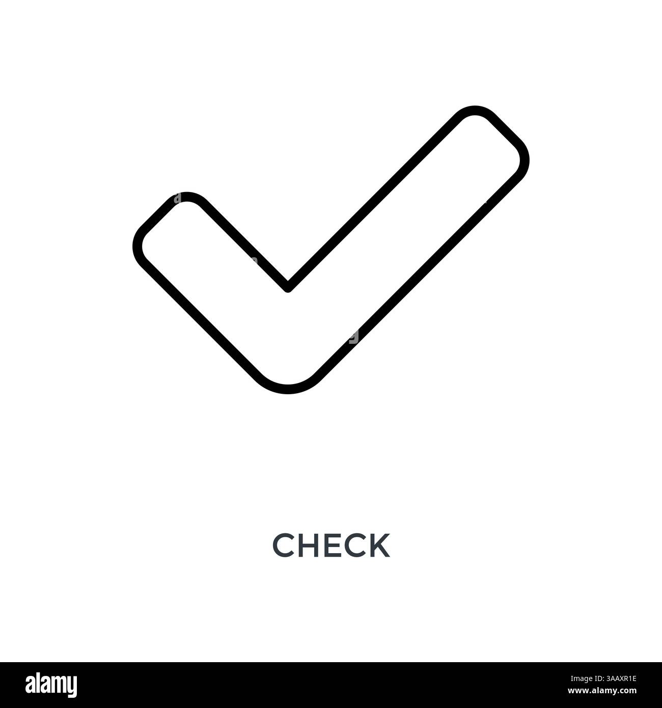 Check Icon Outline Style. Vector Illustration For Graphic Design Stock ...