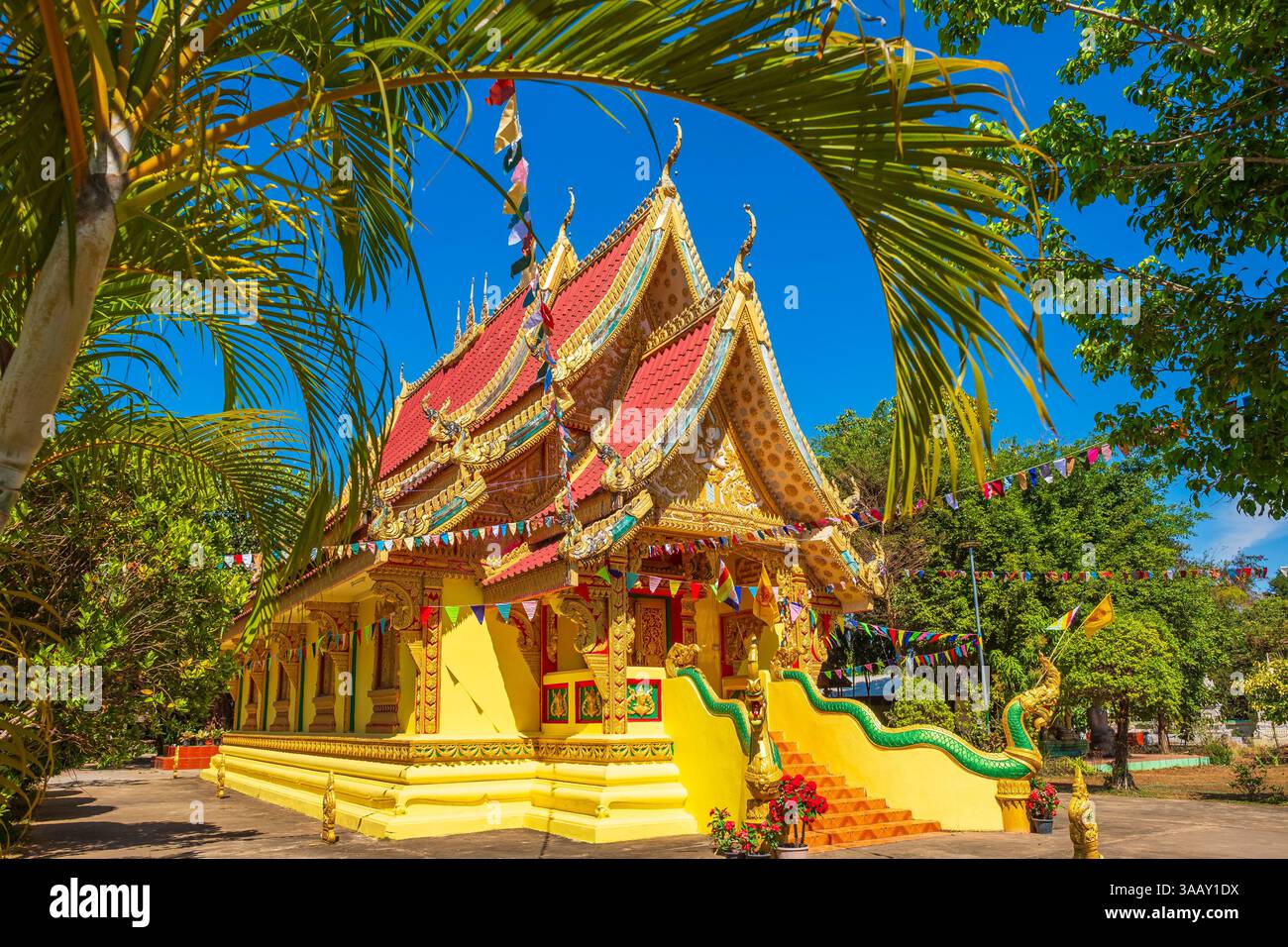 Laos, Champasak province, Champassak village, Vat Nakorn, Buddhic ...